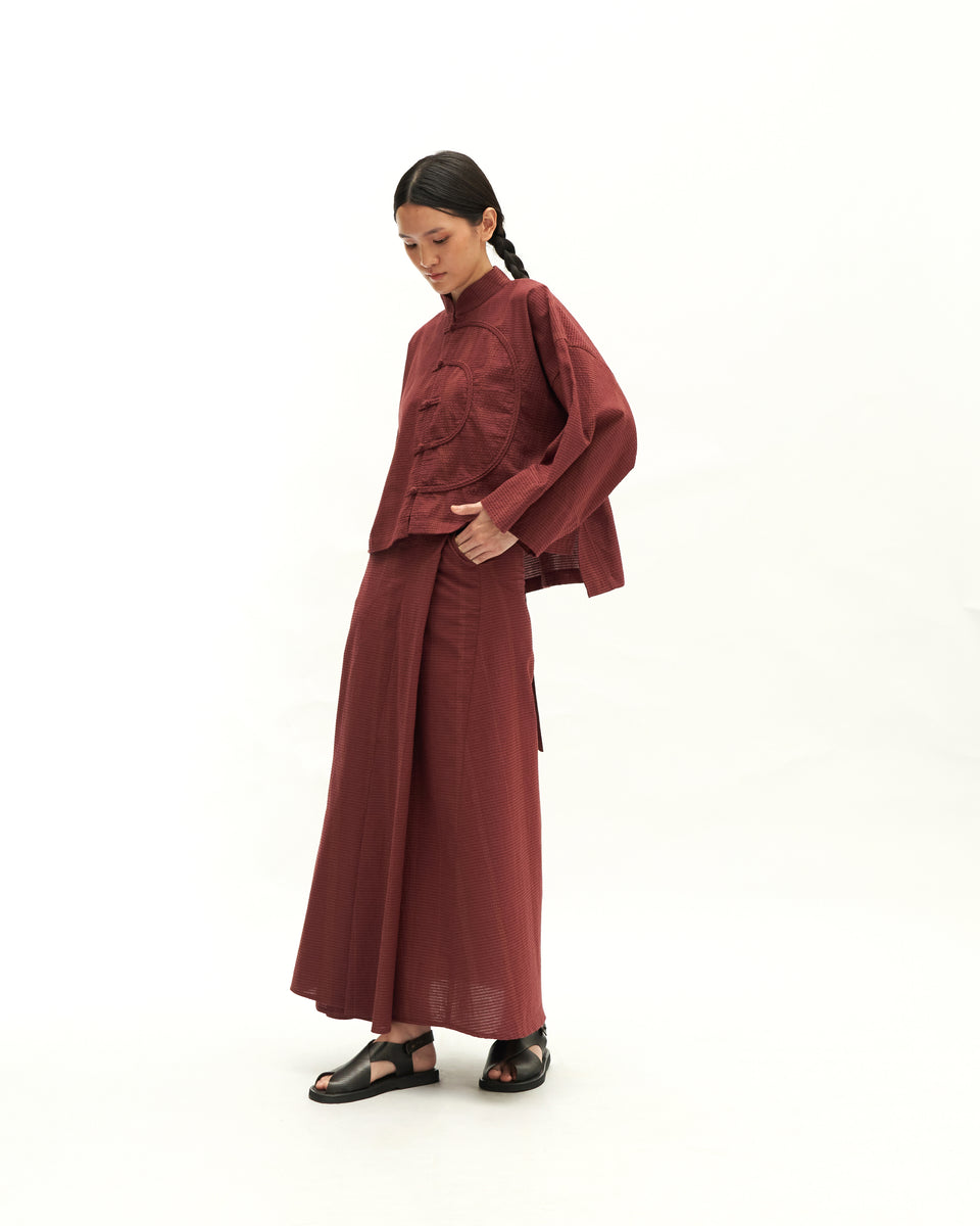 Women: Tàiyáng Boxy Top (Rosewood) – ANAABU.CO