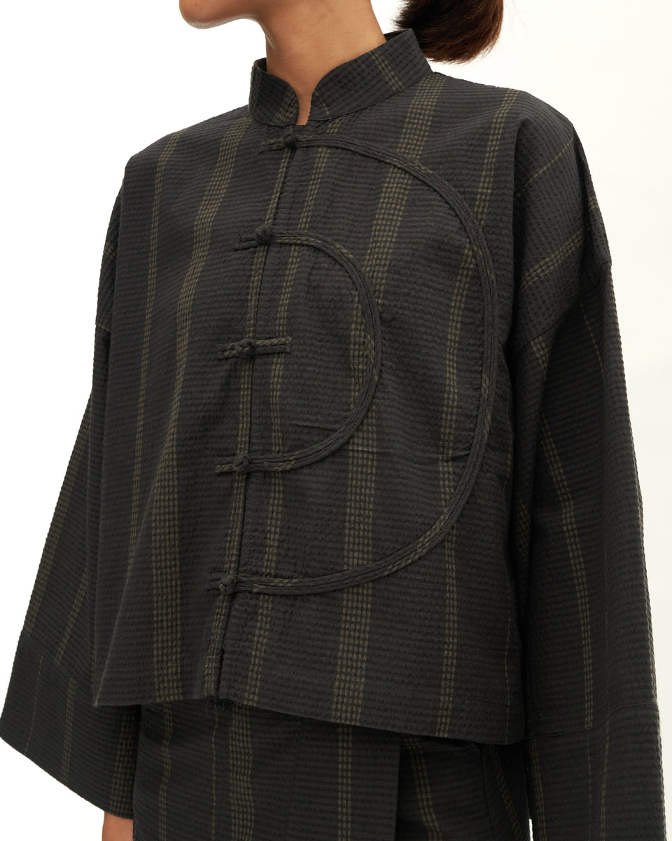 Women: Tàiyáng Boxy Top (Dark Blue) – ANAABU.CO